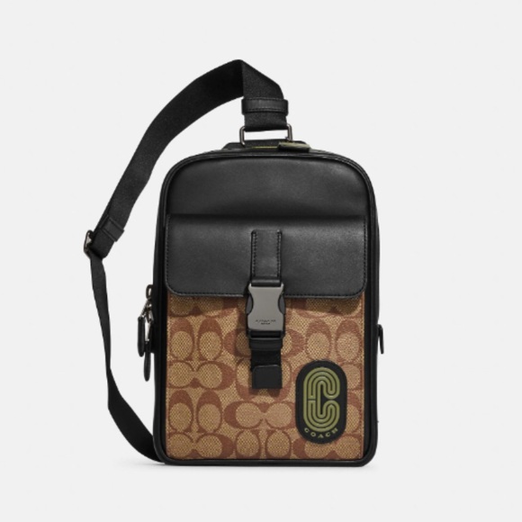 Coach | Bags | Nwt Coach Trackpack Signature Canvas Sling Bag Crossbody ...